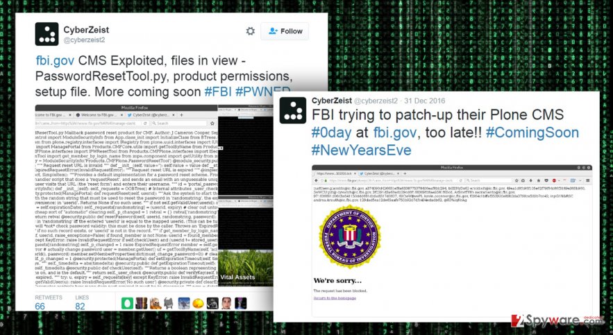 Hacker CyberZeist hacked FBI website again
