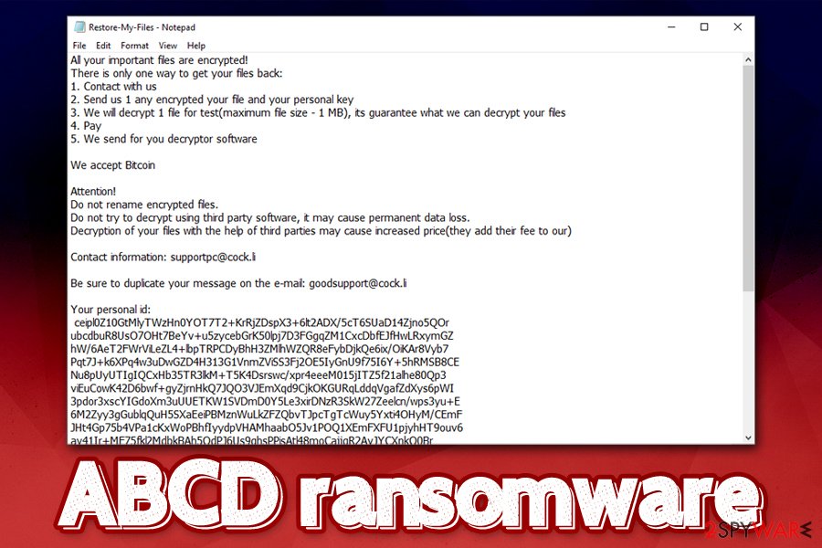 Remove ABCD ransomware (Removal Guide) - Recovery Instructions Included