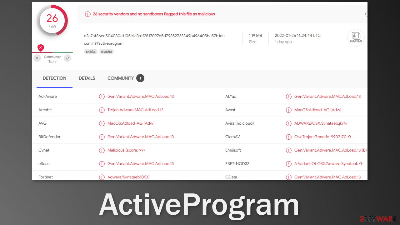 Remove ActiveProgram Mac virus (Free Instructions)