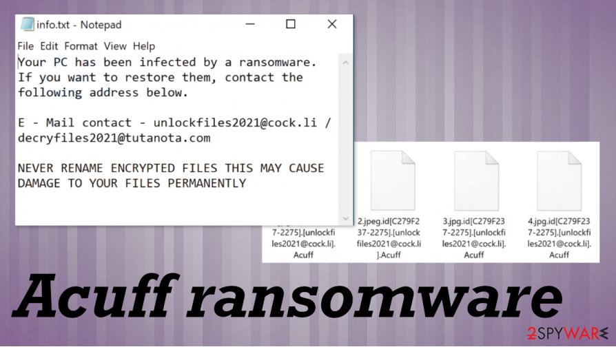 Remove Acuff ransomware (Virus Removal Guide) - Recovery Instructions ...