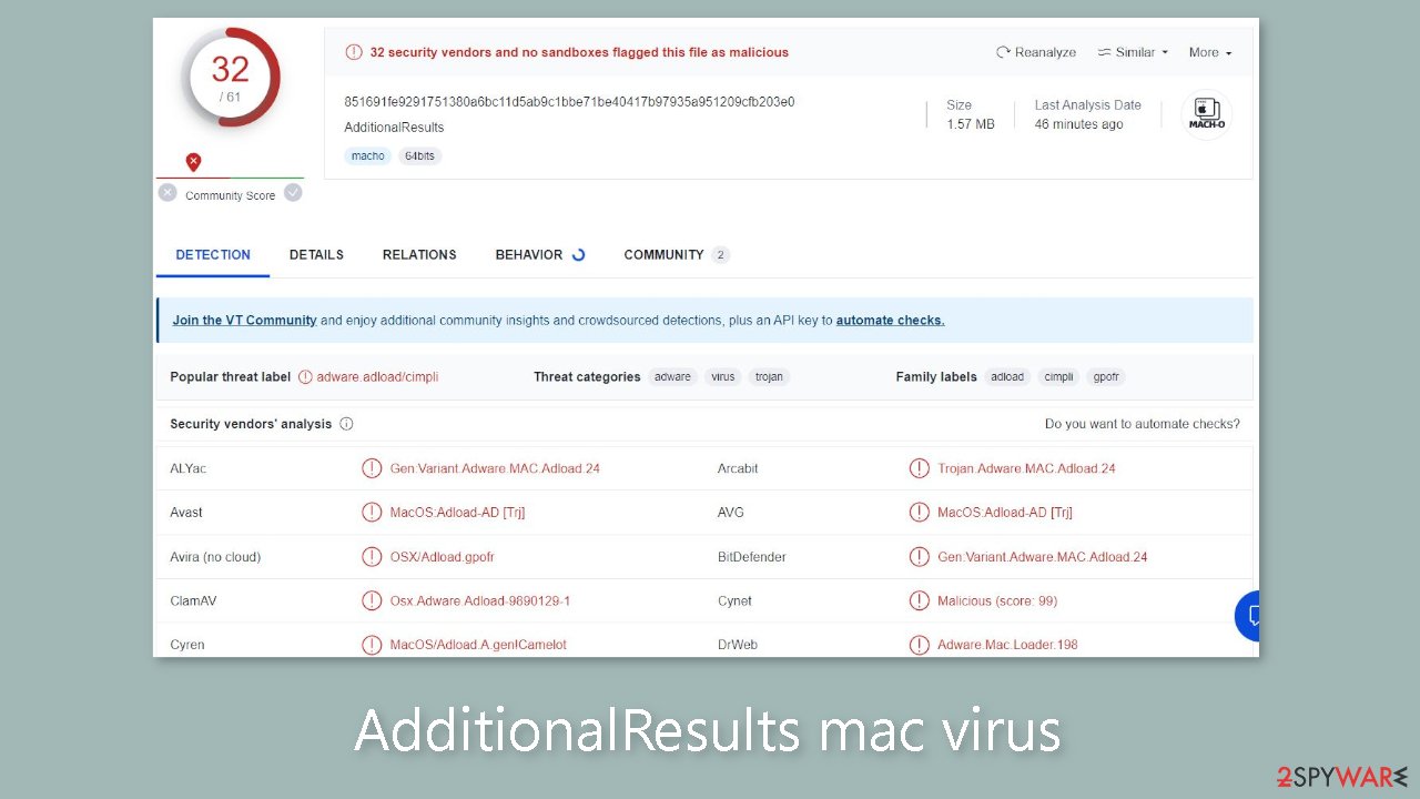 Remove AdditionalResults mac virus (Free Instructions)