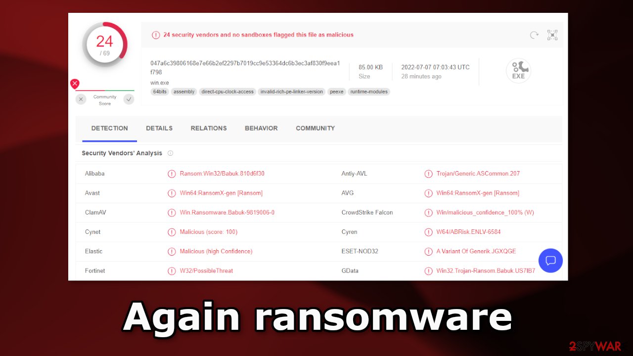 Remove Again ransomware (virus) - Recovery Instructions Included