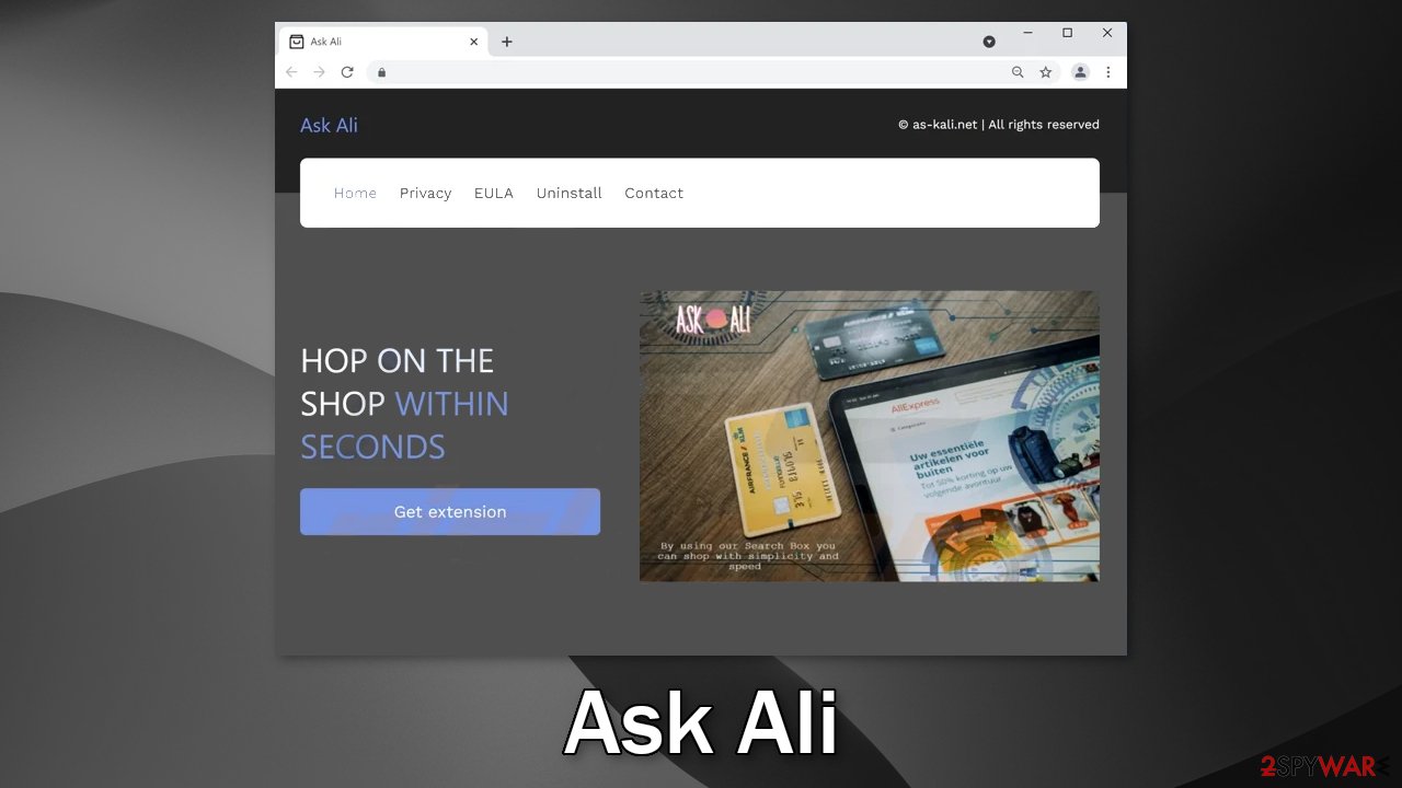 Remove Ask Ali browser extension (fake) - Free Guide
