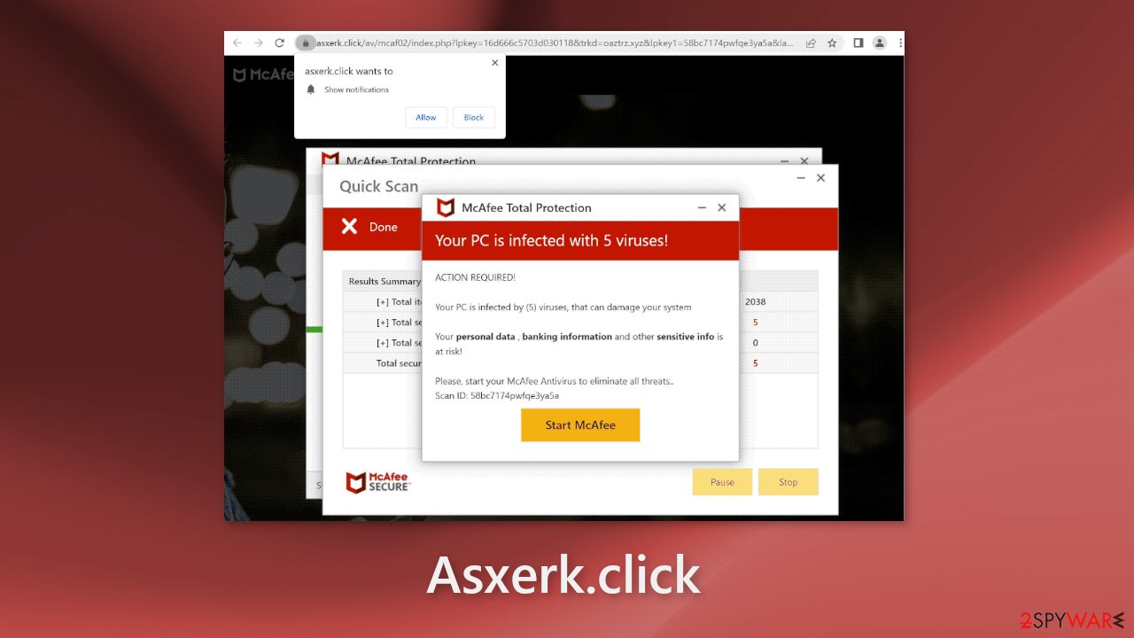 Remove Asxerk.click ads (fake) - Free Instructions
