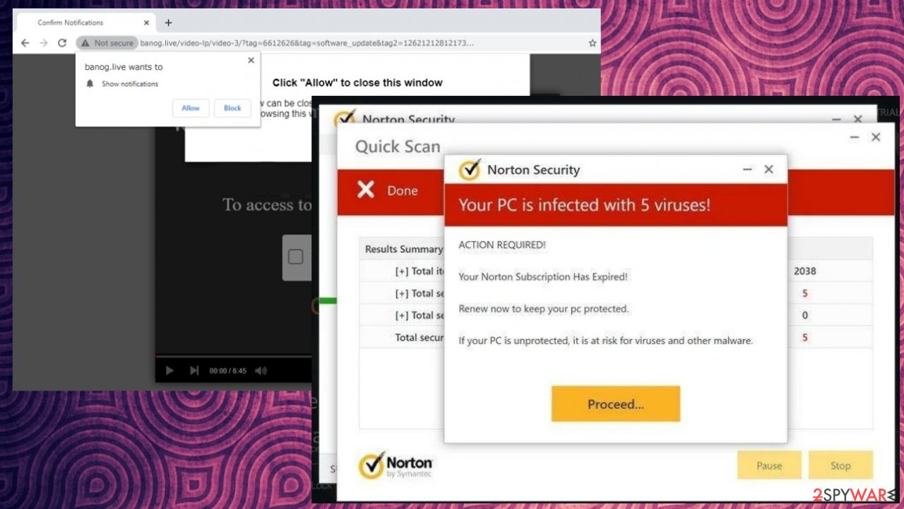 Remove Banog.live ads (Support Scam)