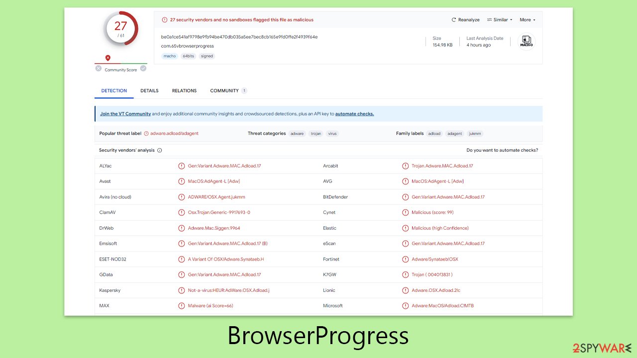 Remove BrowserProgress Mac virus (Free Instructions)