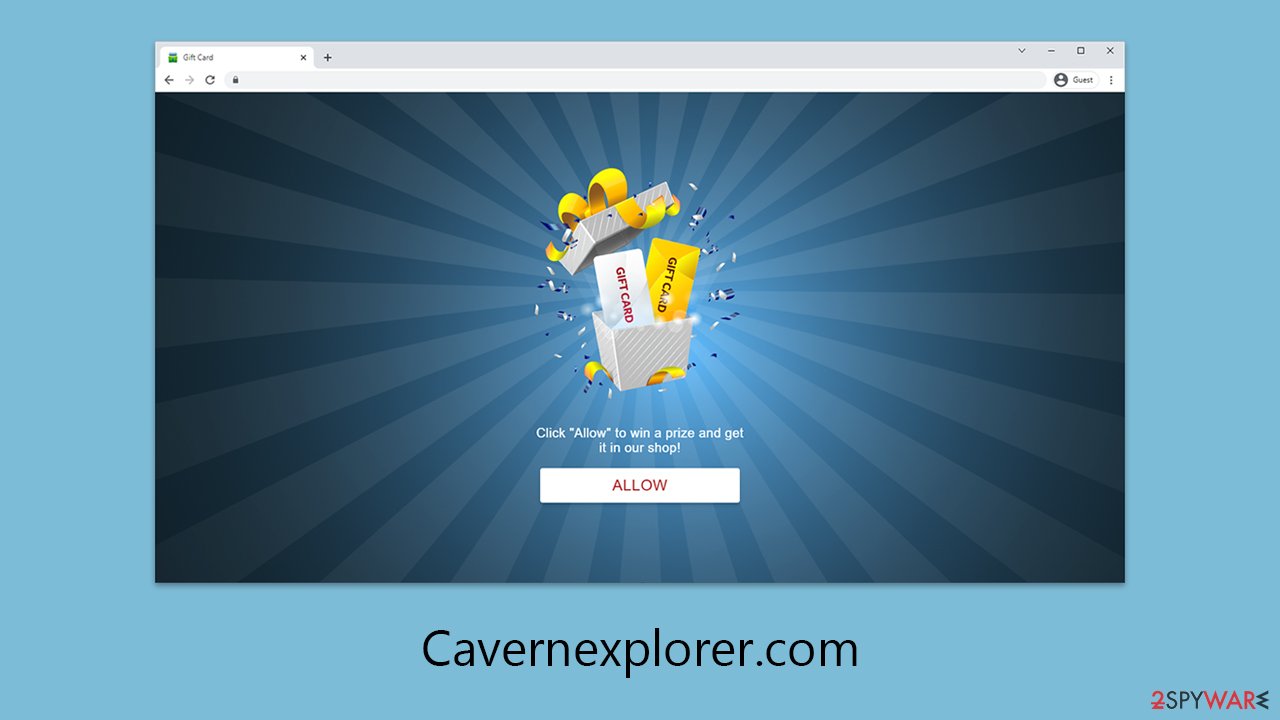 Remove Cavernexplorer.com ads (scam) - Free Instructions
