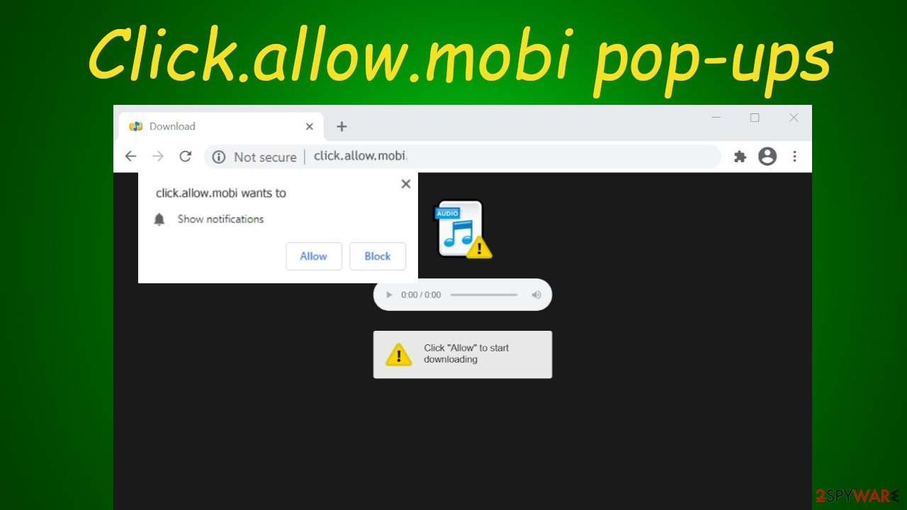 Remove Click.allow.mobi pop-ups (virus) - Improved Guide