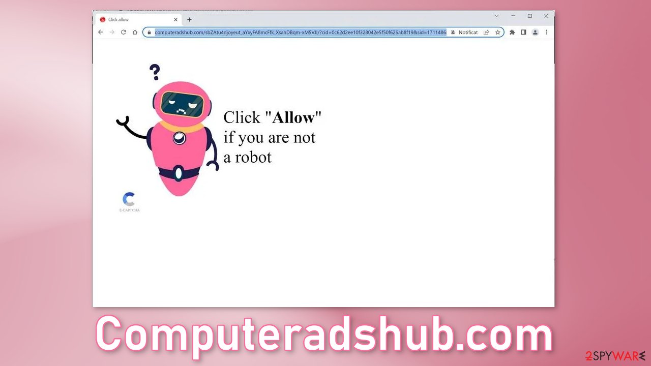 Remove Computeradshub.com ads (spam) - Free Instructions