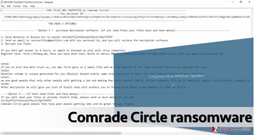 Remove Comrade Circle ransomware / virus (Tutorial)