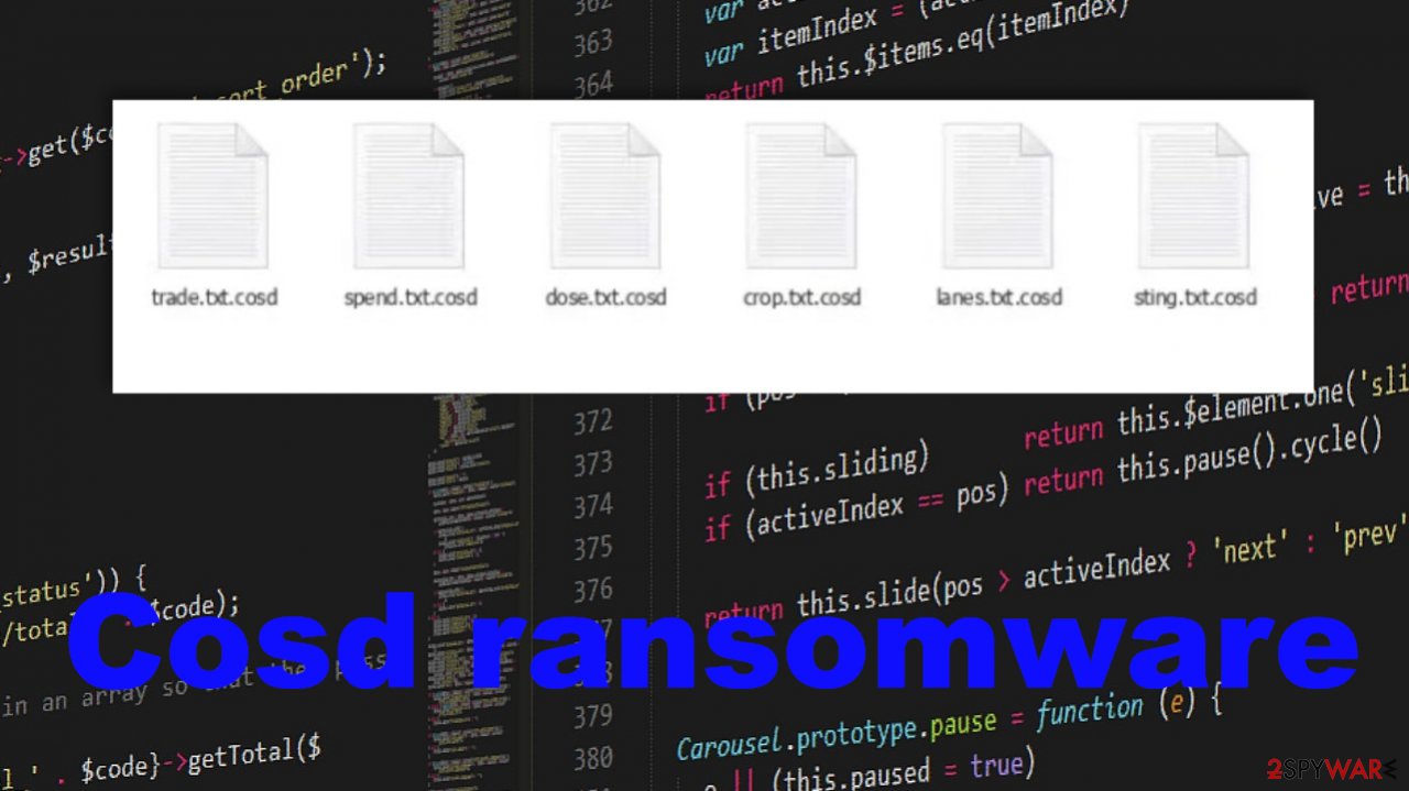 Remove Cosd ransomware (virus) - Recovery Instructions Included