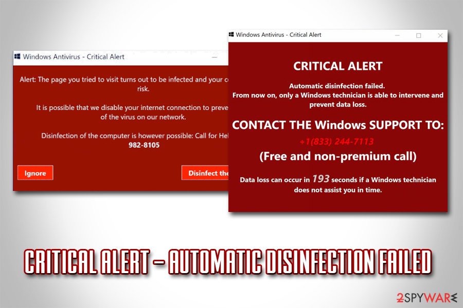 Remove CRITICAL ALERT – Automatic disinfection failed (Removal ...