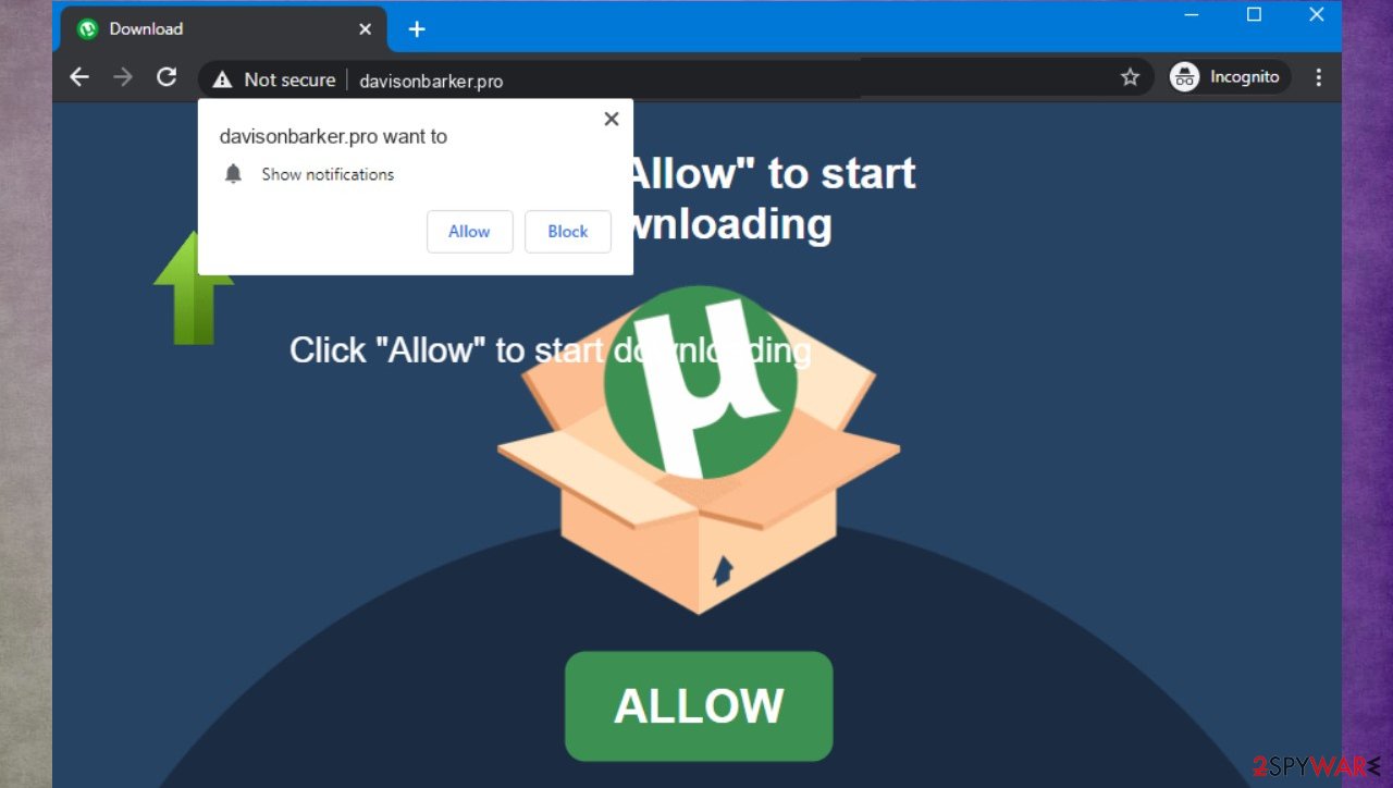 Remove Davisonbarker.pro ads (spam) - Virus Files Removal