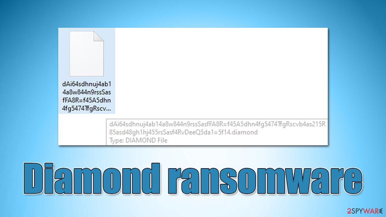 Remove Diamond ransomware (virus) - Free Instructions