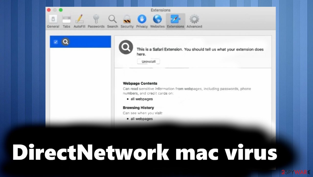 Remove DirectNetwork mac virus (Simple Removal Guide) - spam