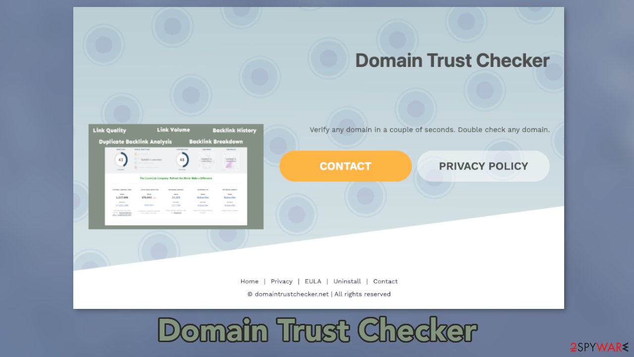 Remove Domain Trust Checker browser hijacker (fake) - Free Instructions