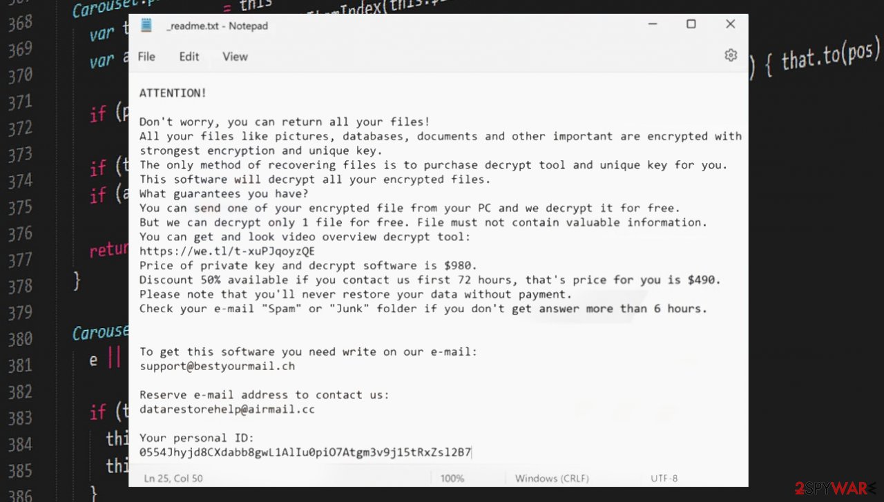 Remove Eewt ransomware (Decryption Methods Included)