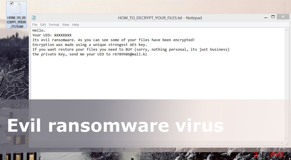 Remove Evil ransomware / virus (Free Guide) - Bonus: Decryption Steps