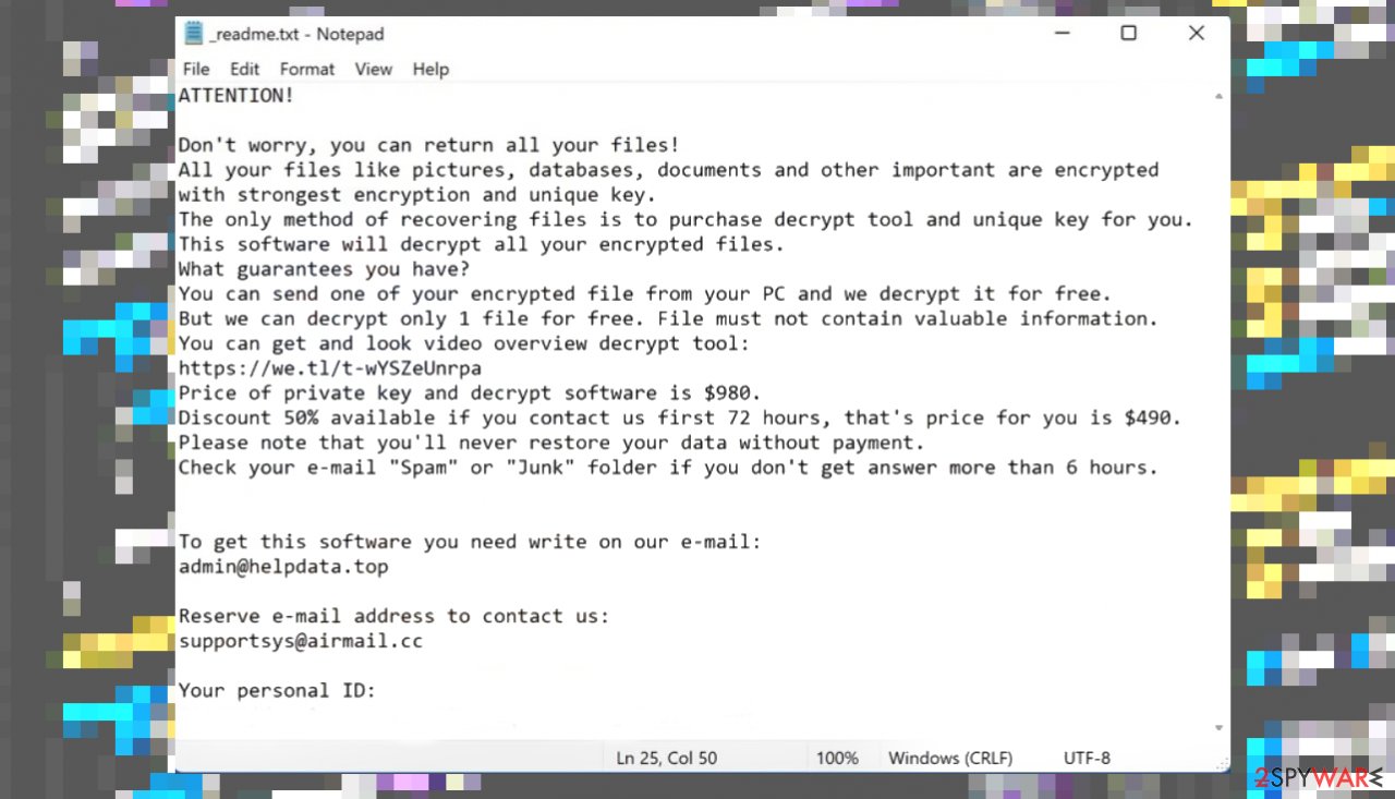 Remove Ewdf ransomware (virus) - Quick Decryption Solution