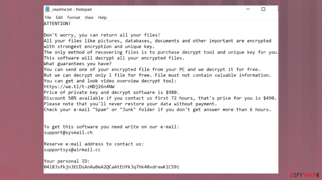 Remove Eyrv ransomware (Free Instructions) - Bonus: Decryption Steps