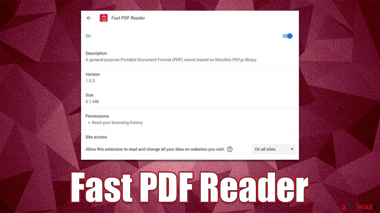 Remove Fast PDF Reader adware (virus) - Chrome, Firefox, IE, Edge