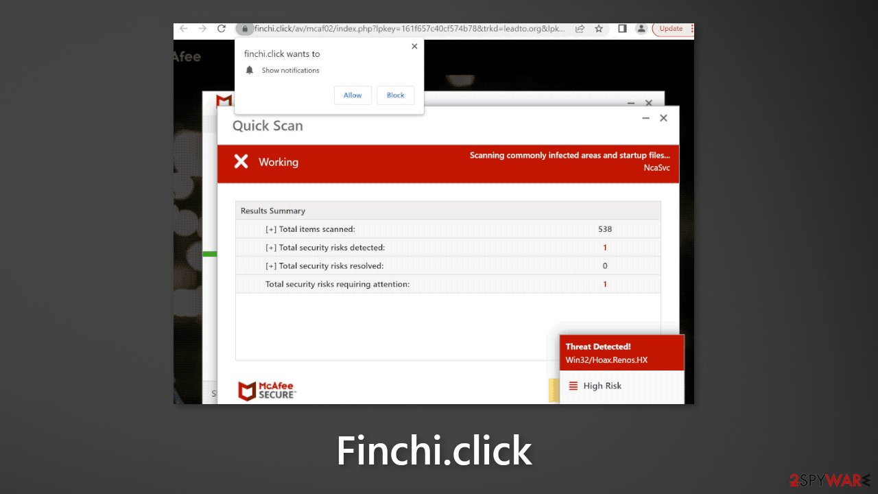 Remove Finchi.click ads (spam) - Free Guide