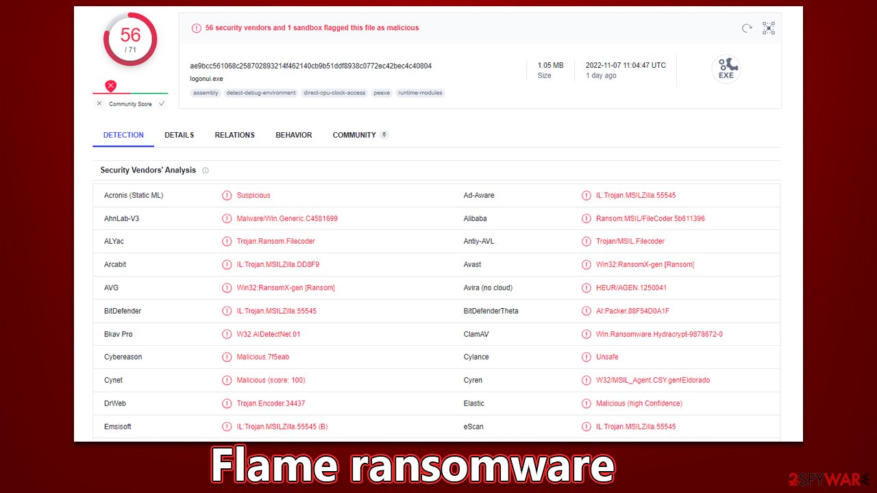 Remove Flame ransomware (virus) - Free Instructions