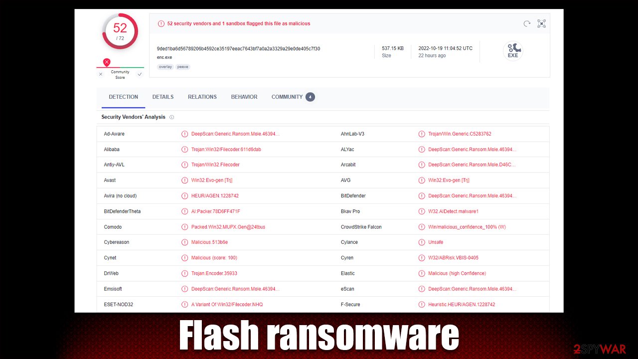 Remove Flash ransomware (virus) - Free Guide