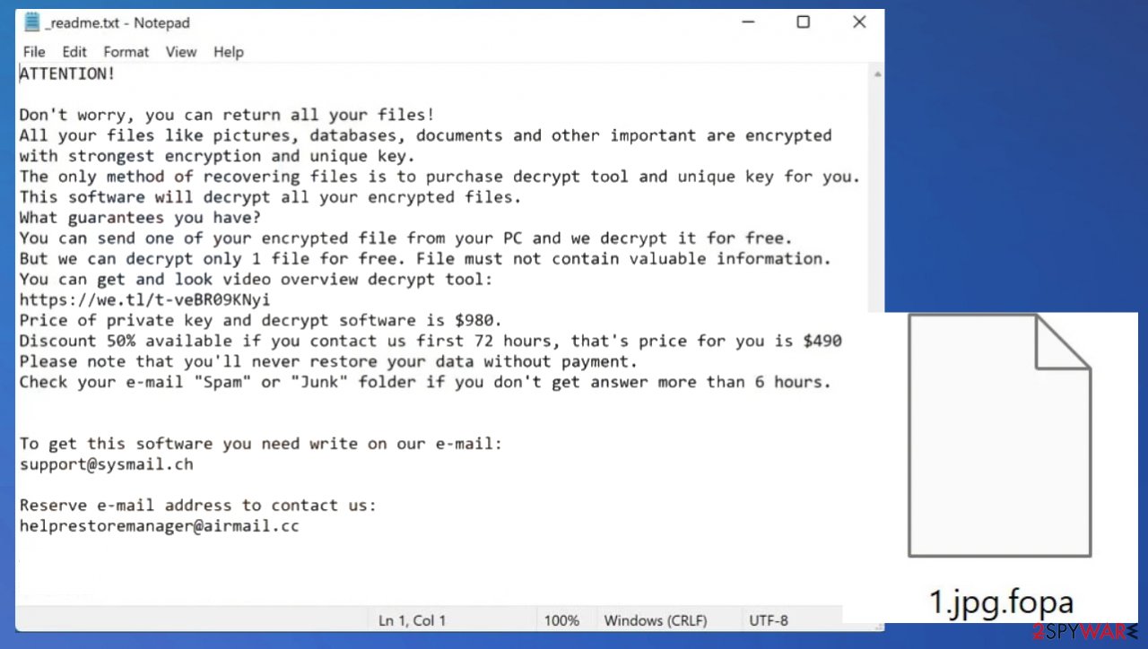 Remove Fopa file virus (Decryption Methods Included)
