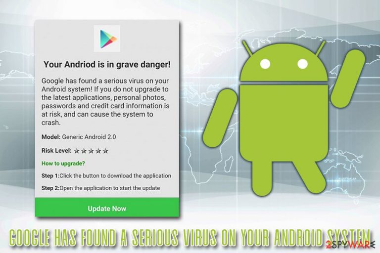 Remove Google has found a serious virus on your Android system (Removal ...