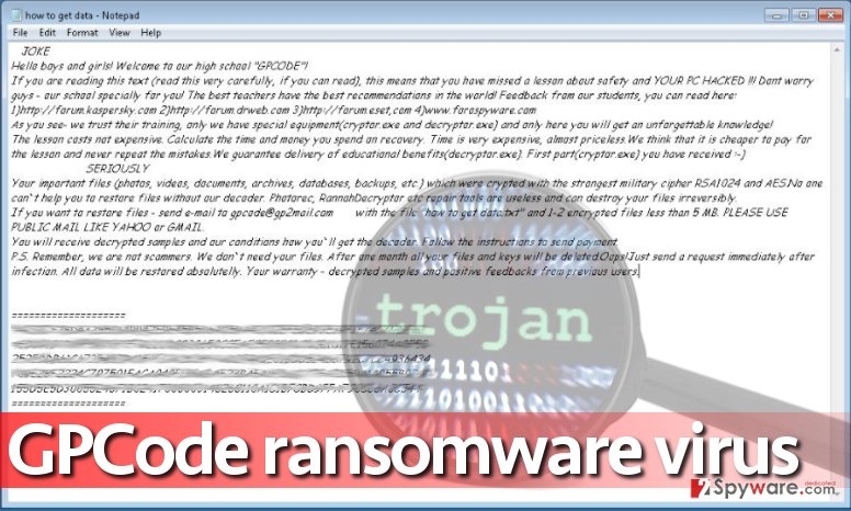 Remove GPCode ransomware / virus (Improved Instructions) - Nov 2016 update