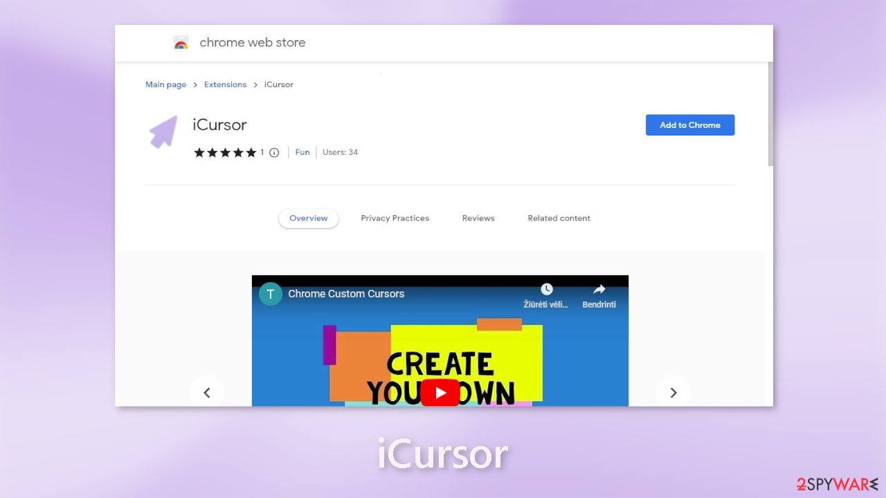Remove iCursor adware (spam) - Free Instructions
