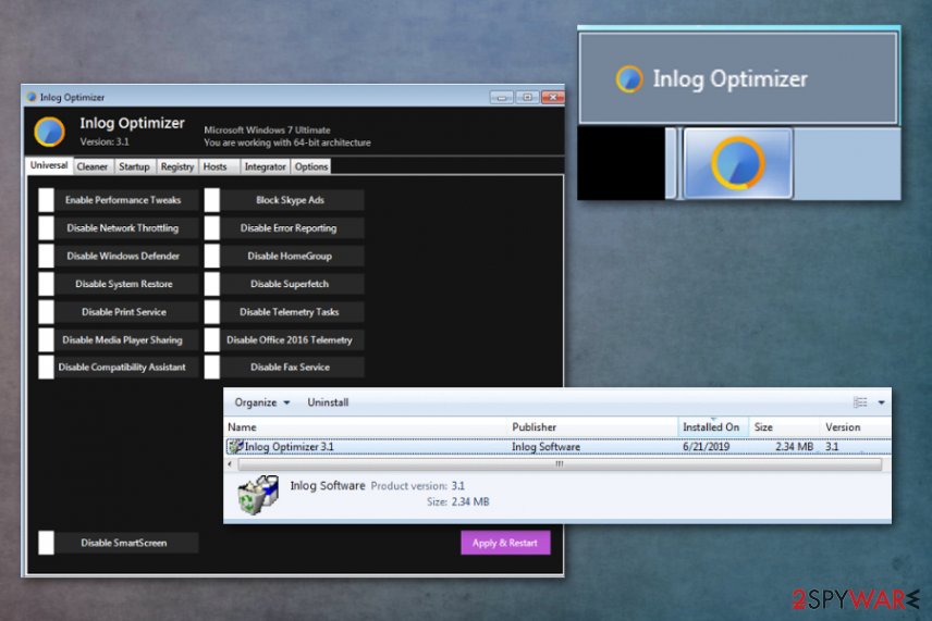 Remove Inlog Optimizer (virus) - 2021 update