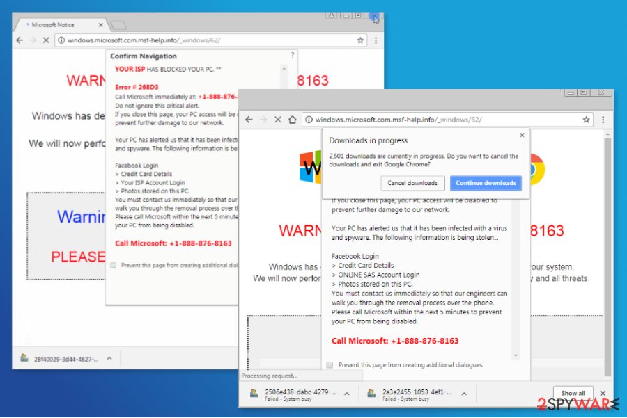 Remove “ISP HAS BLOCKED YOUR PC” scam (Easy Removal Guide) - Microsoft ...
