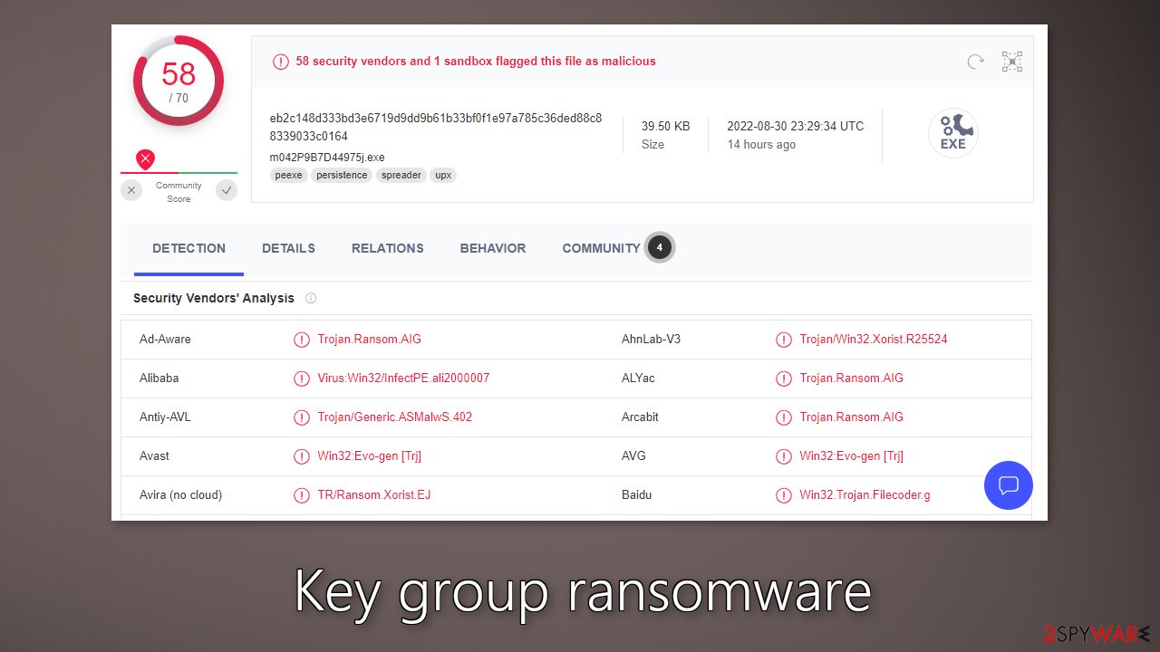 Remove Key group ransomware (Removal Instructions)