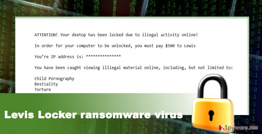 Remove Levis Locker ransomware / virus (Virus Removal Instructions)