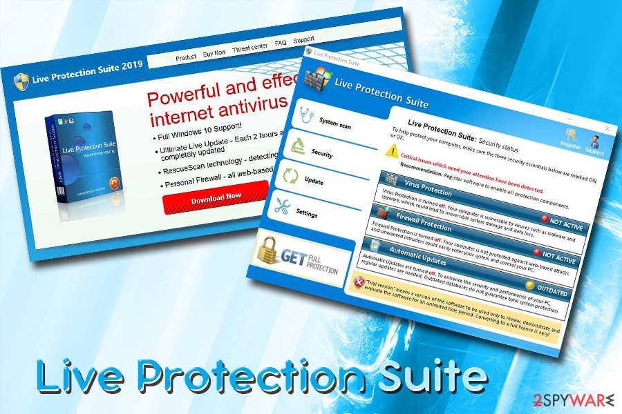 Live Protection Suite virus removal methods