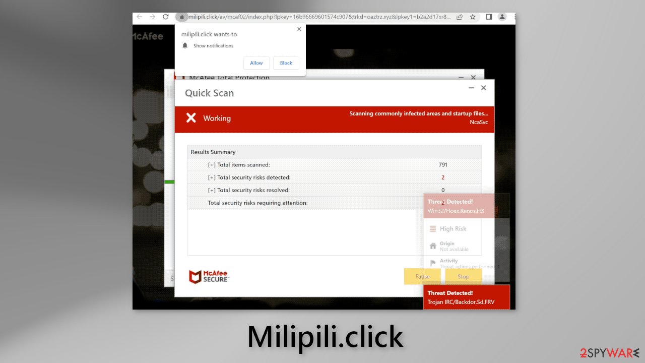 Remove Milipili.click ads (fake) - Free Guide