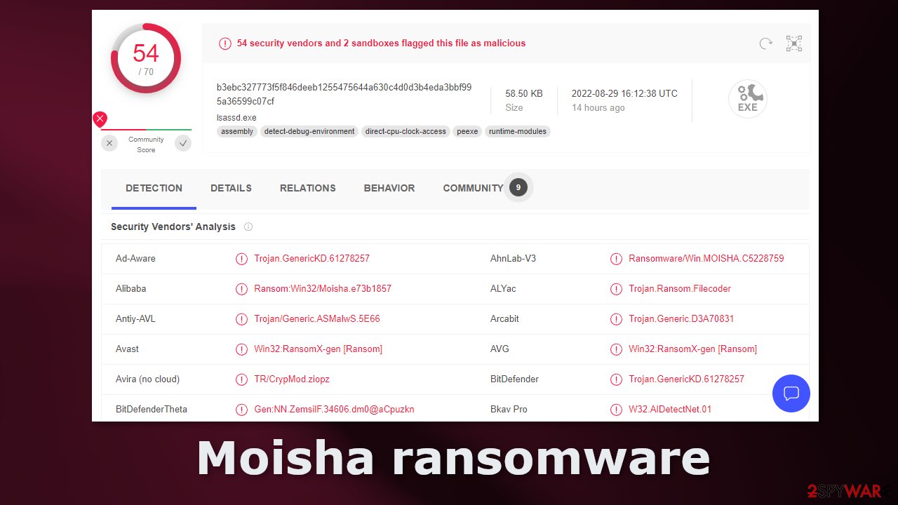 Remove Moisha ransomware (virus) - Recovery Instructions Included