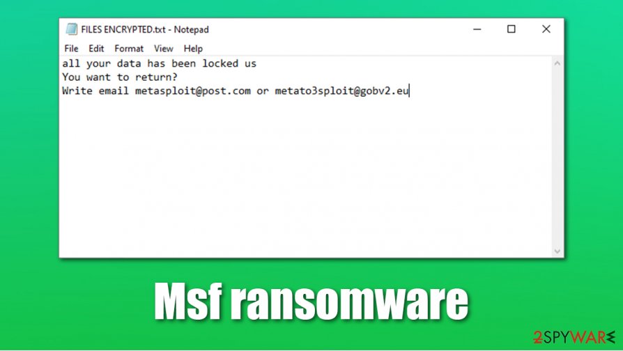 Remove Msf ransomware (Virus Removal Guide) - Recovery Instructions ...