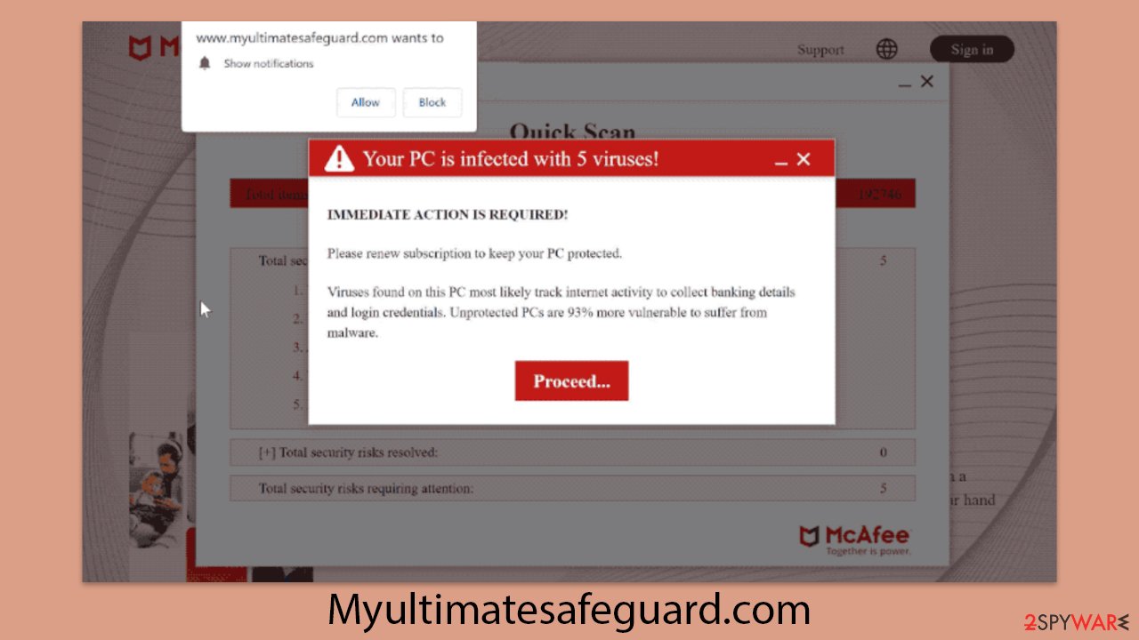 Remove Myultimatesafeguard.com scam (Tutorial) - Chrome, Firefox, IE, Edge