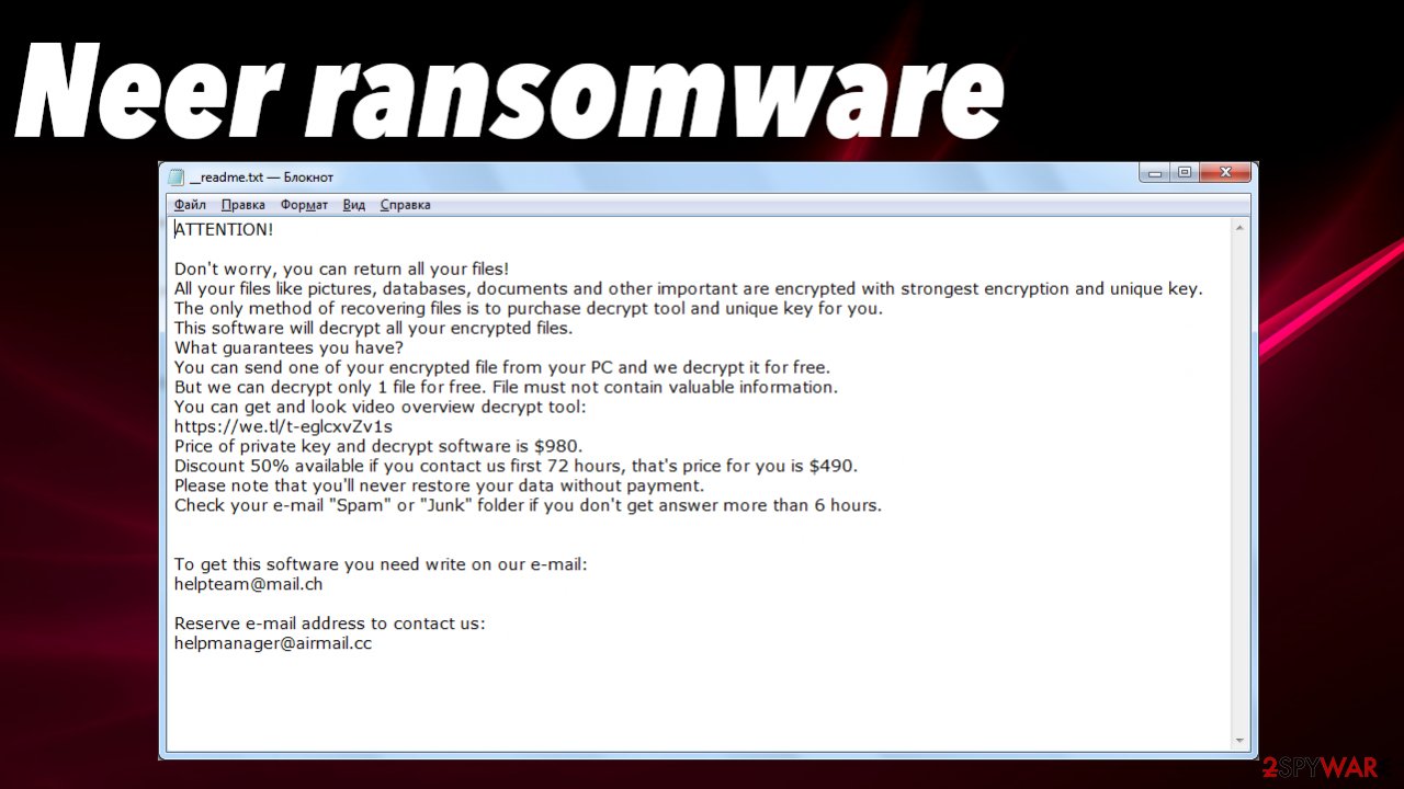 Remove Neer ransomware (virus) - Quick Decryption Solution