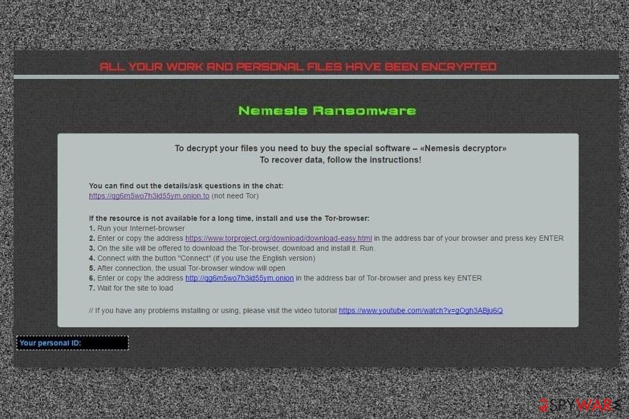 Remove Nemesis ransomware / virus (Improved Guide) - 2019 update