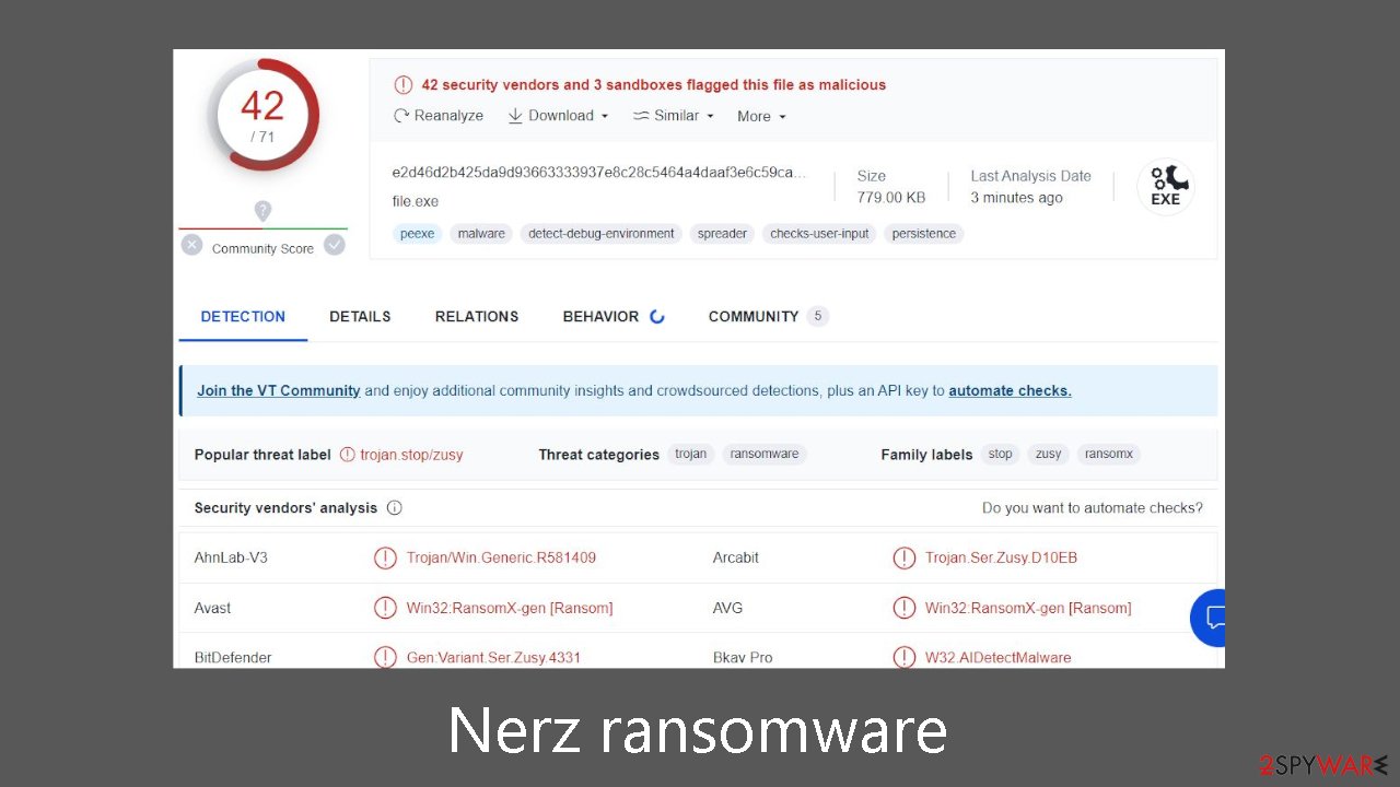 Remove Nerz ransomware (virus) - Recovery Instructions Included