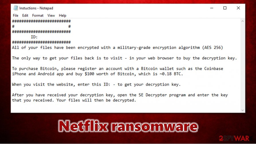 Remove Netflix ransomware (Virus Removal Guide) - updated Nov 2020