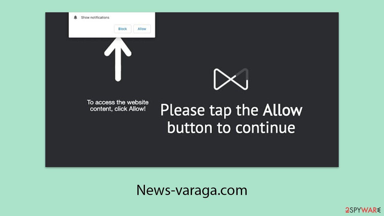 Remove News-varaga.com ads (scam) - Chrome, Firefox, IE, Edge