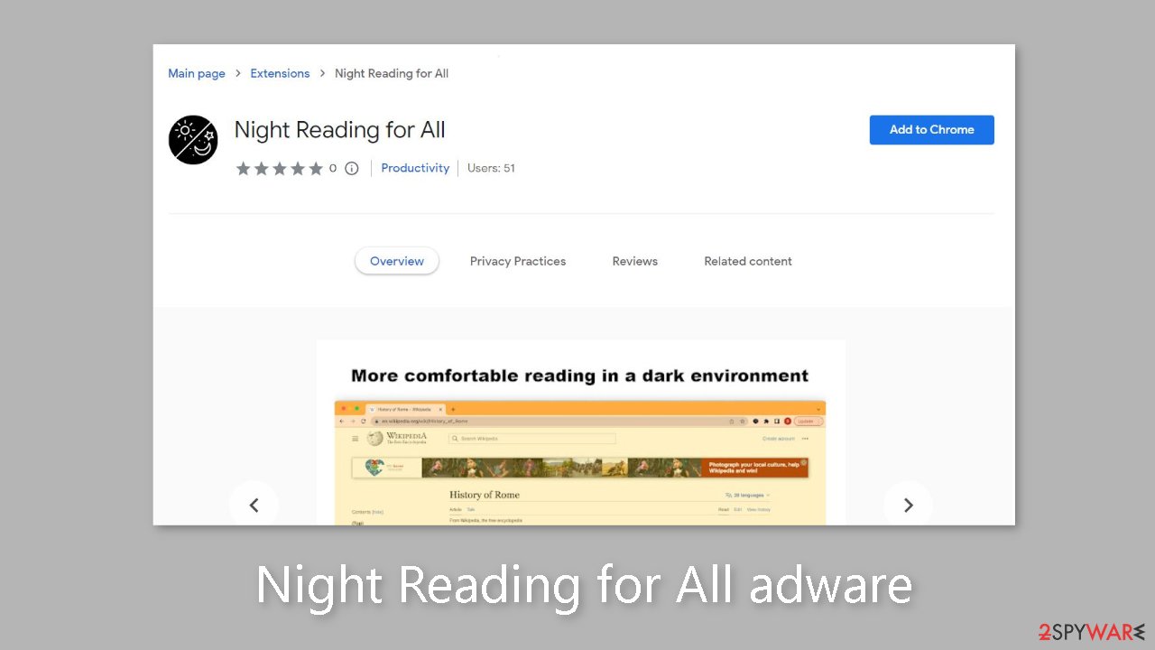 Remove Night Reading for All adware (spam) - Free Guide