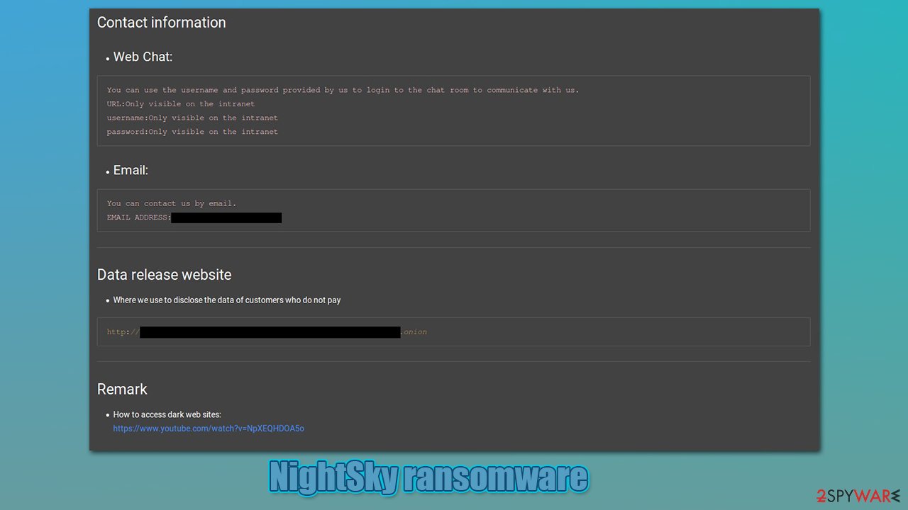 Remove NightSky ransomware (virus) - Free Instructions