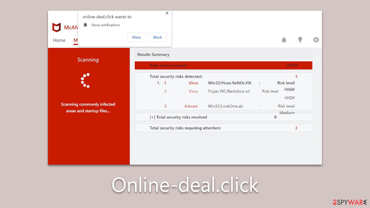Remove Online-deal.click ads (scam) - Free Guide