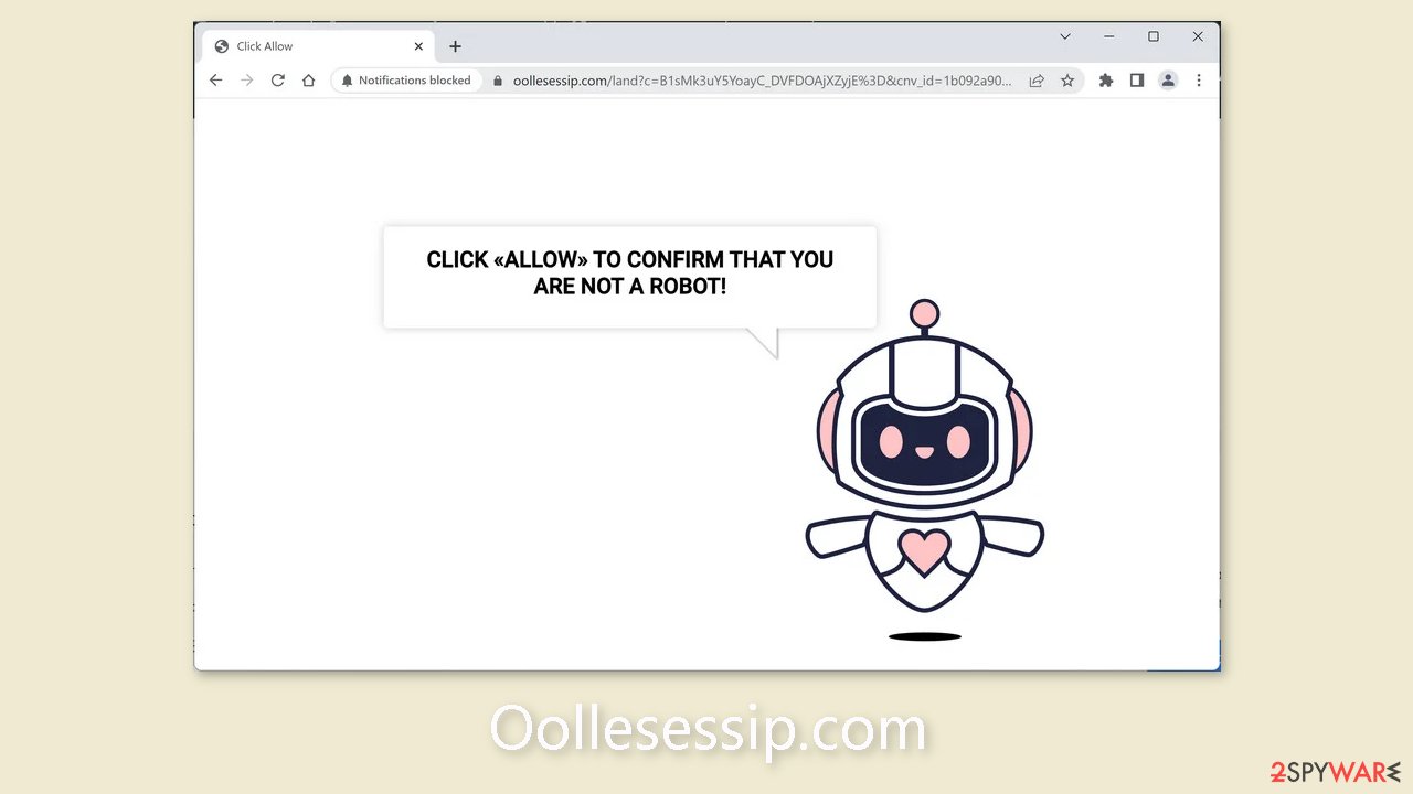 Remove Oollesessip.com ads (spam) - Free Guide